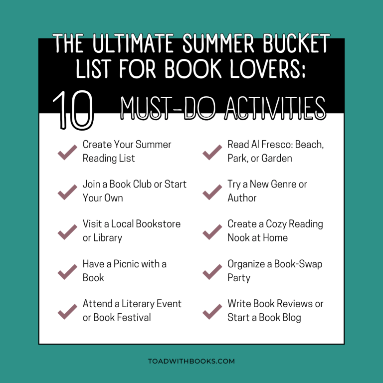 The Ultimate Summer Bucket List for Book Lovers: 10 Must-Do Activities ...