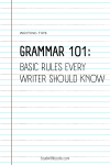 Grammar 101: Basic Rules Every Writer Should Know – Toad with Books