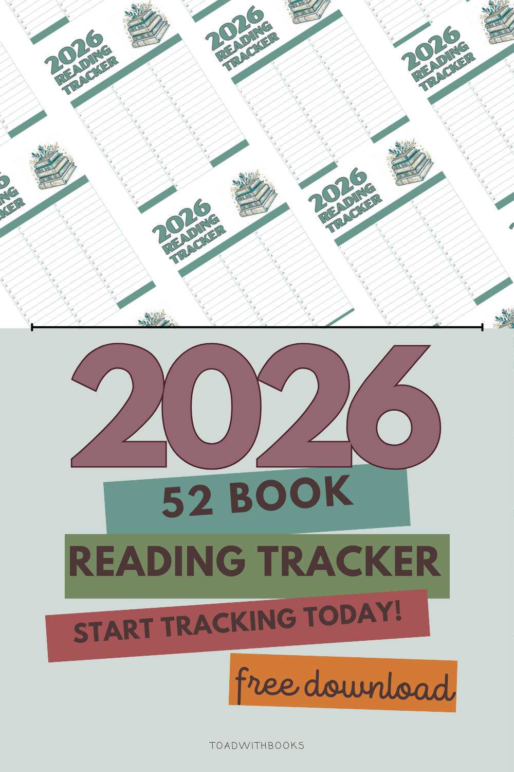 2026 Reading Tracker – Toad with Books